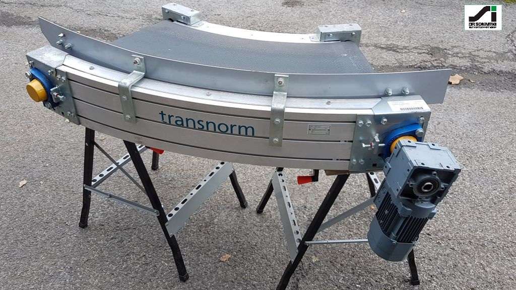 Transnorm curved belt conveyor 45° left bend 670-500 IR1100 | Belt ...