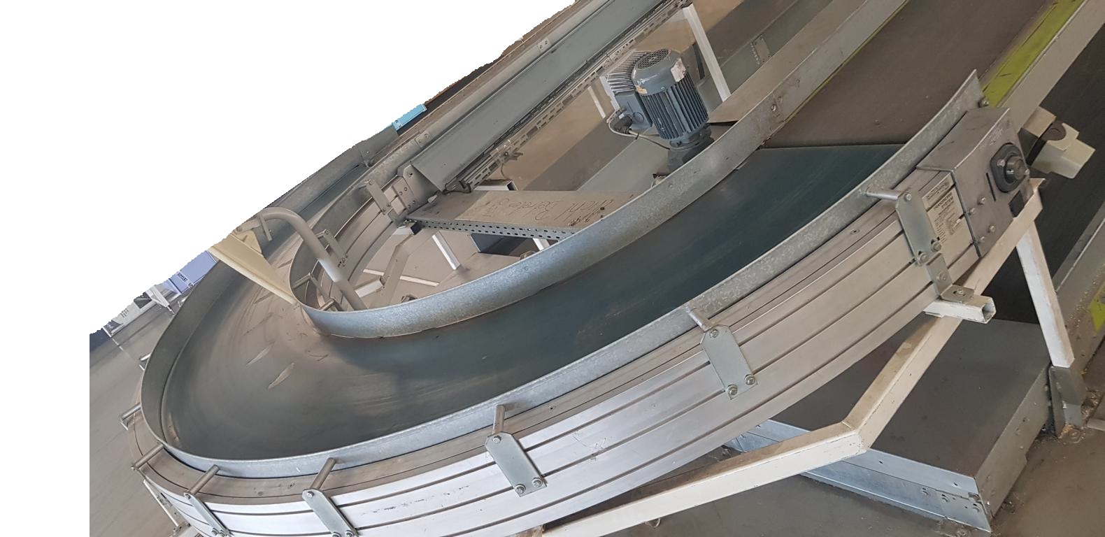 Transnorm belt curve conveyor GKF 180°-750-550 IR600 left | Belt curves ...
